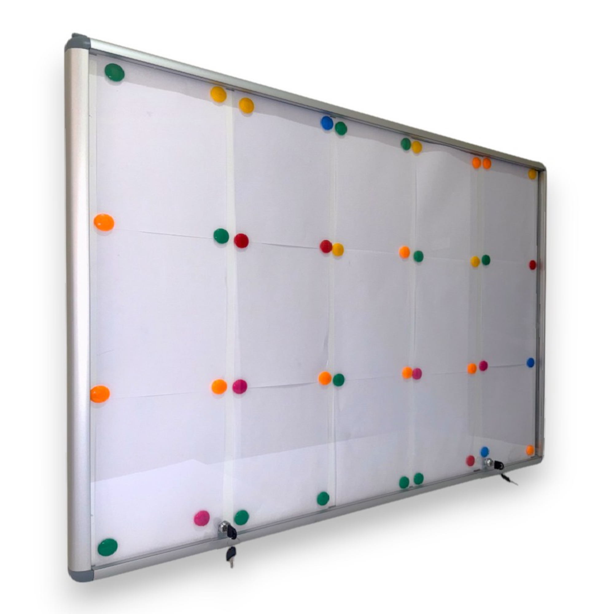 Notice Board Lockable Magnetic Whiteboard 1200x900mm – Holds 15x A4 ...