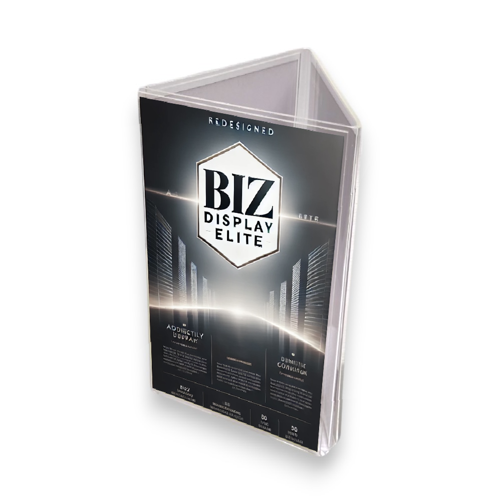 DL Tri-Sided Acrylic Menu Holder – Clear 3-Sided Countertop Display St ...