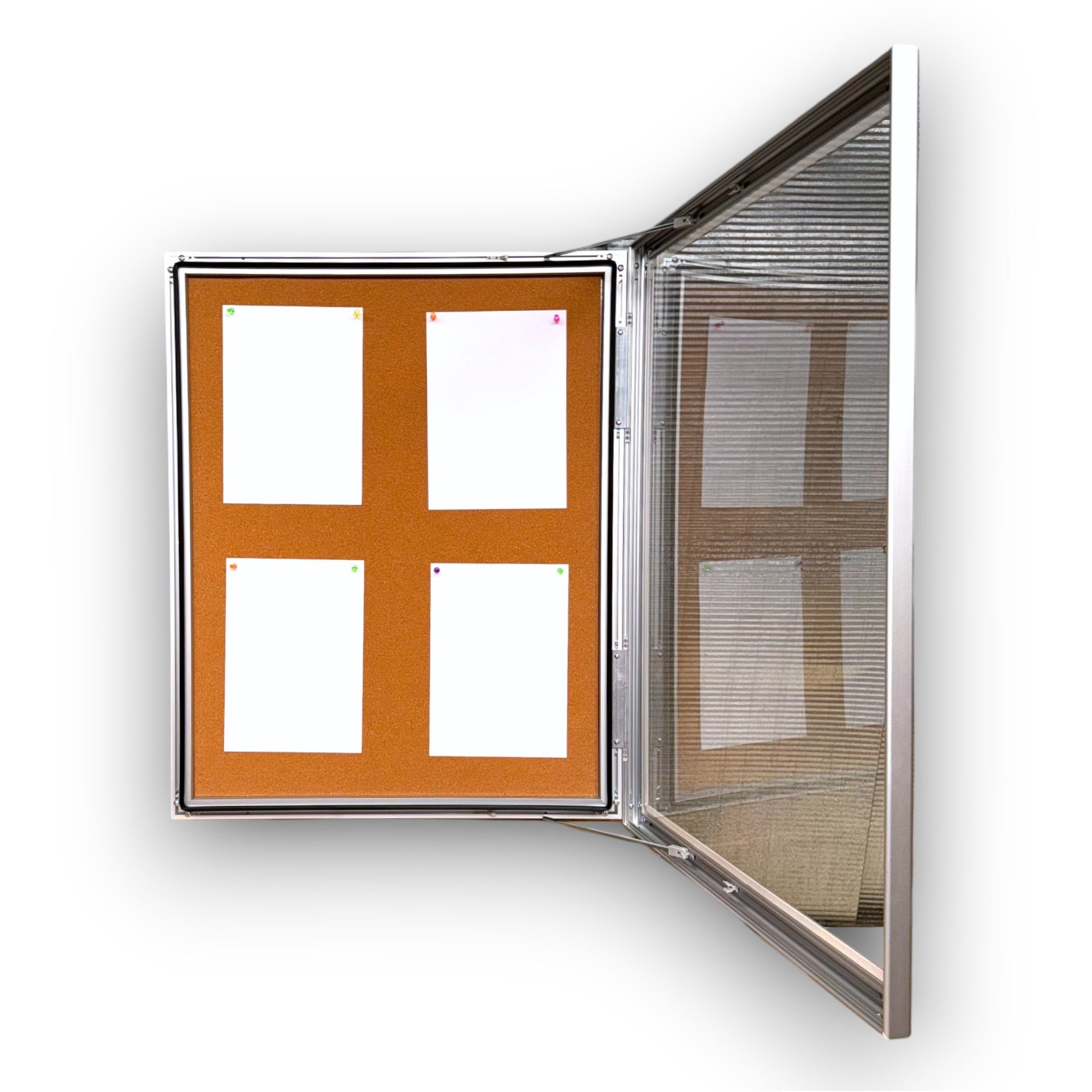 4xA4 Outdoor Lockable Notice Board – Weatherproof Wall-Mount Display F ...