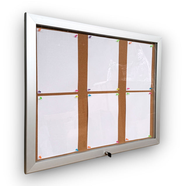 4xA4 Outdoor Lockable Notice Board – Weatherproof Wall-Mount Display F ...