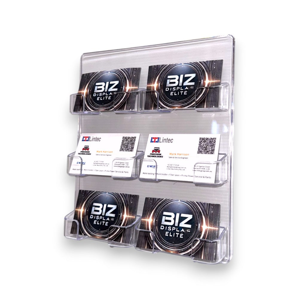 Wall Mounted 6-Pocket Business Card Holder – Clear Acrylic – BIZ ...