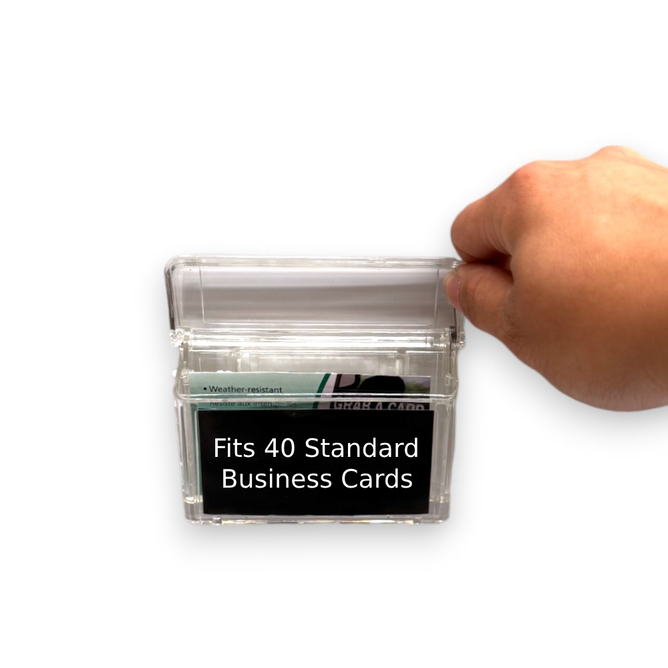 Weatherproof Outdoor Business Card Holder – Clear Polycarbonate, Wall ...