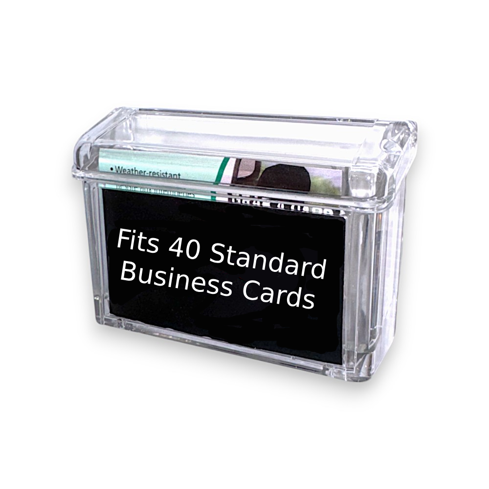 Weatherproof Outdoor Business Card Holder – Clear Polycarbonate, Wall ...