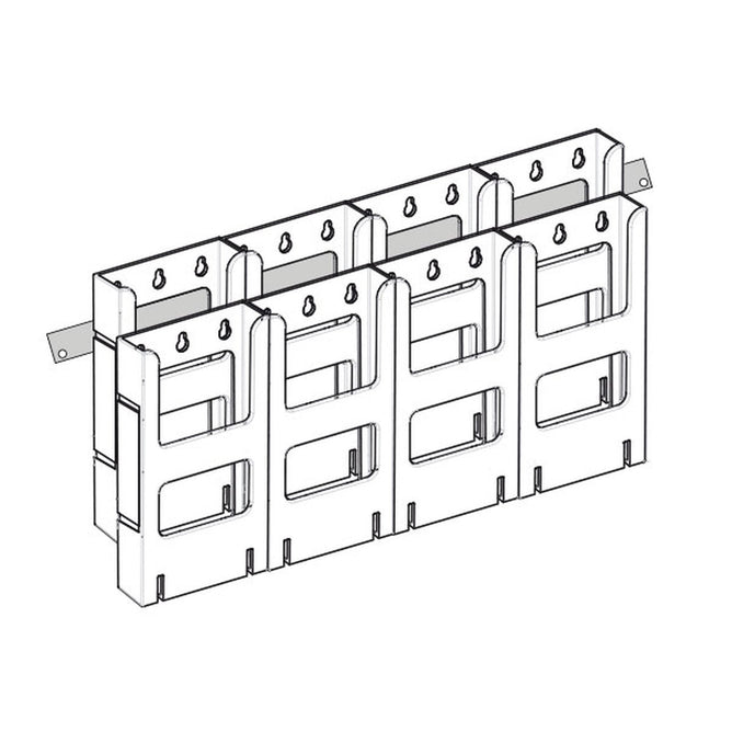 8xDL Wall-Mounted Brochure Holder – Interlocking Lit-Loc Display Syste ...