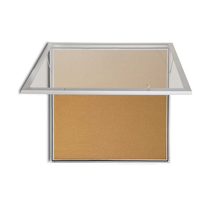 6xA4 Lockable Notice Board Outdoor Wall Mounted Cork Board