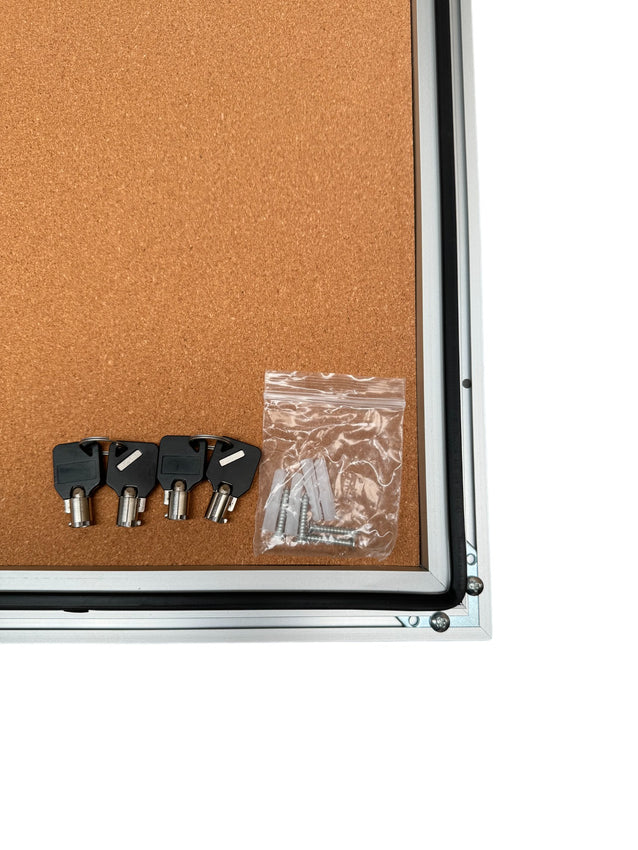 9xA4 Outdoor Lockable Notice Board – Weatherproof Wall-Mount Display C ...