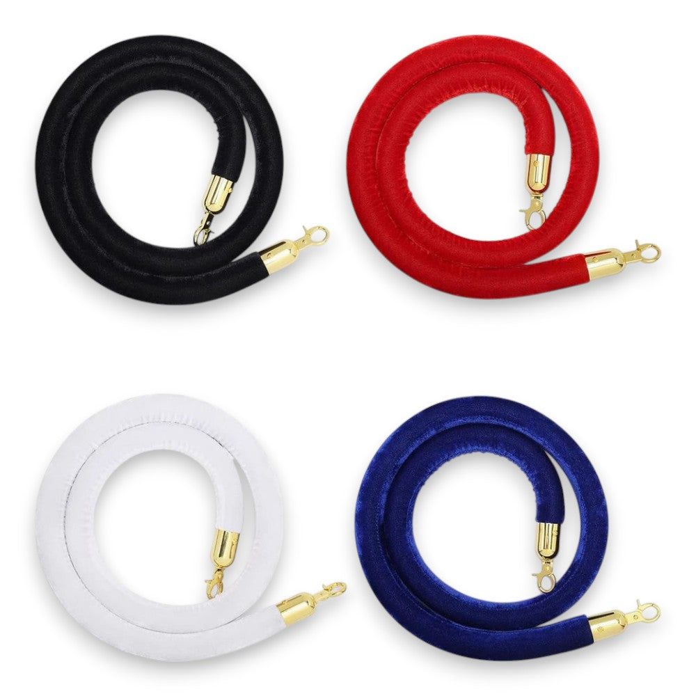 Velvet Crowd Barrier Rope - Gold Hook – BIZ DISPLAY ELITE
