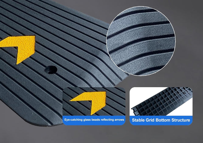 Rubber Threshold Ramp – 89mm High, Non-Slip Surface, Indoor/Outdoor Us ...
