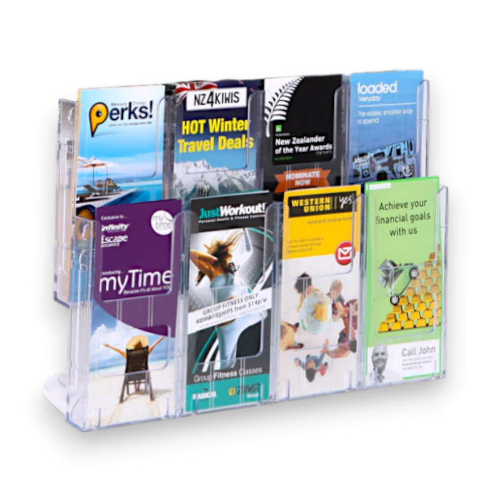 8xDL Wall-Mounted Brochure Holder – Interlocking Lit-Loc Display Syste ...